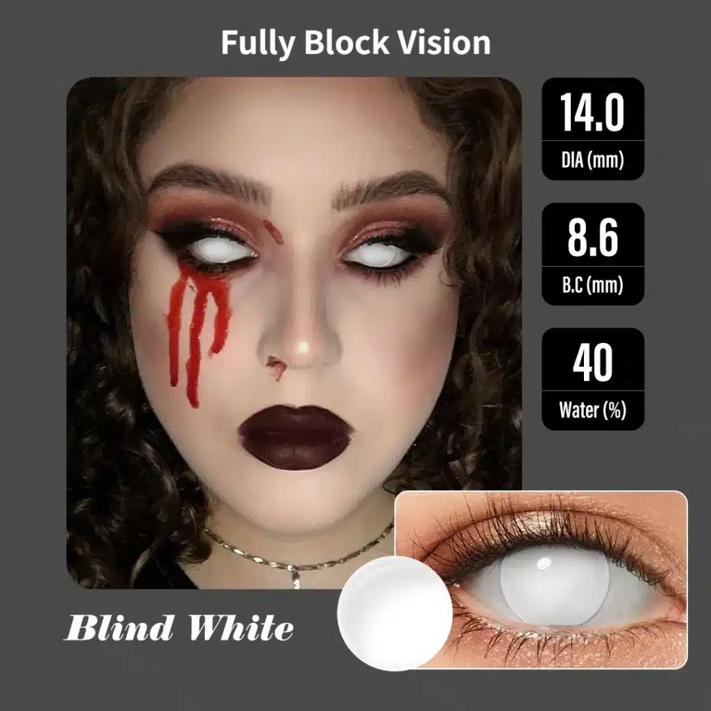 Blind White Contact Lenses (Block Vision)